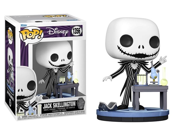 POP Disney: The Nightmare Before Christmas 30th Anniversary - Jack Skellington Lab Funko Vinyl Figure (Bundled with Compatible Box Protector Case) Multicolored 3.75 inches