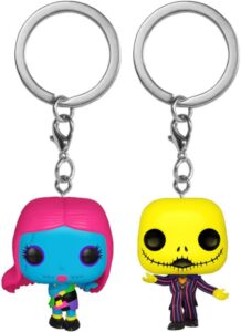 funko nightmare before christmas sally & jack black light 2 pack pocket pop exclusive