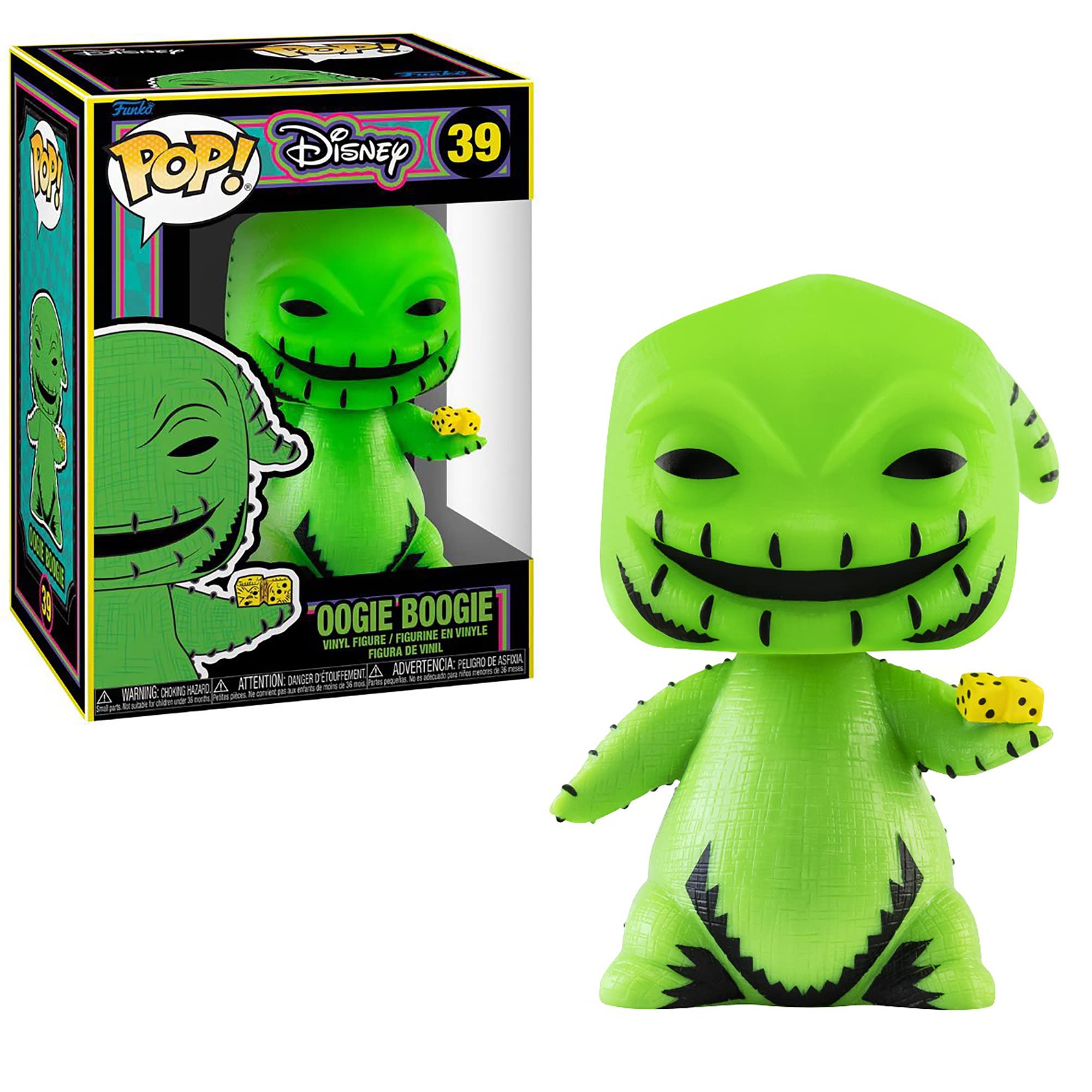 Funko POP! Disney: The Night Before Christmas Blacklight- Jack Mayor Oogie Zero and Sally