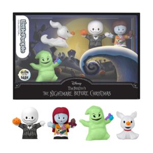 ​little people collector disney tim burton’s the nightmare before christmas special edition set for adults & fans, 4 figures in display box