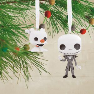 Funko POP! Disney Tim Burton's The Nightmare Before Christmas Ornaments, Jack Skellington and Zero (Set of 2) Walmart Exclusive