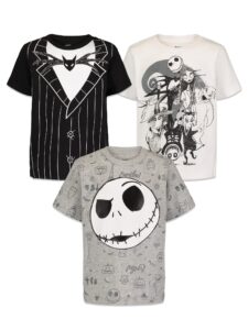 disney nightmare before christmas jack skellington oogie boogie sally big boys 3 pack t-shirts 18-20