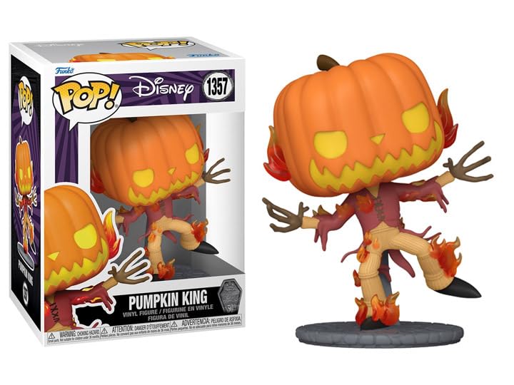 POP Disney: The Nightmare Before Christmas 30th Anniversary - Pumpkin King Funko Vinyl Figure (Bundled with Compatible Box Protector Case) Multicolored 3.75 inches