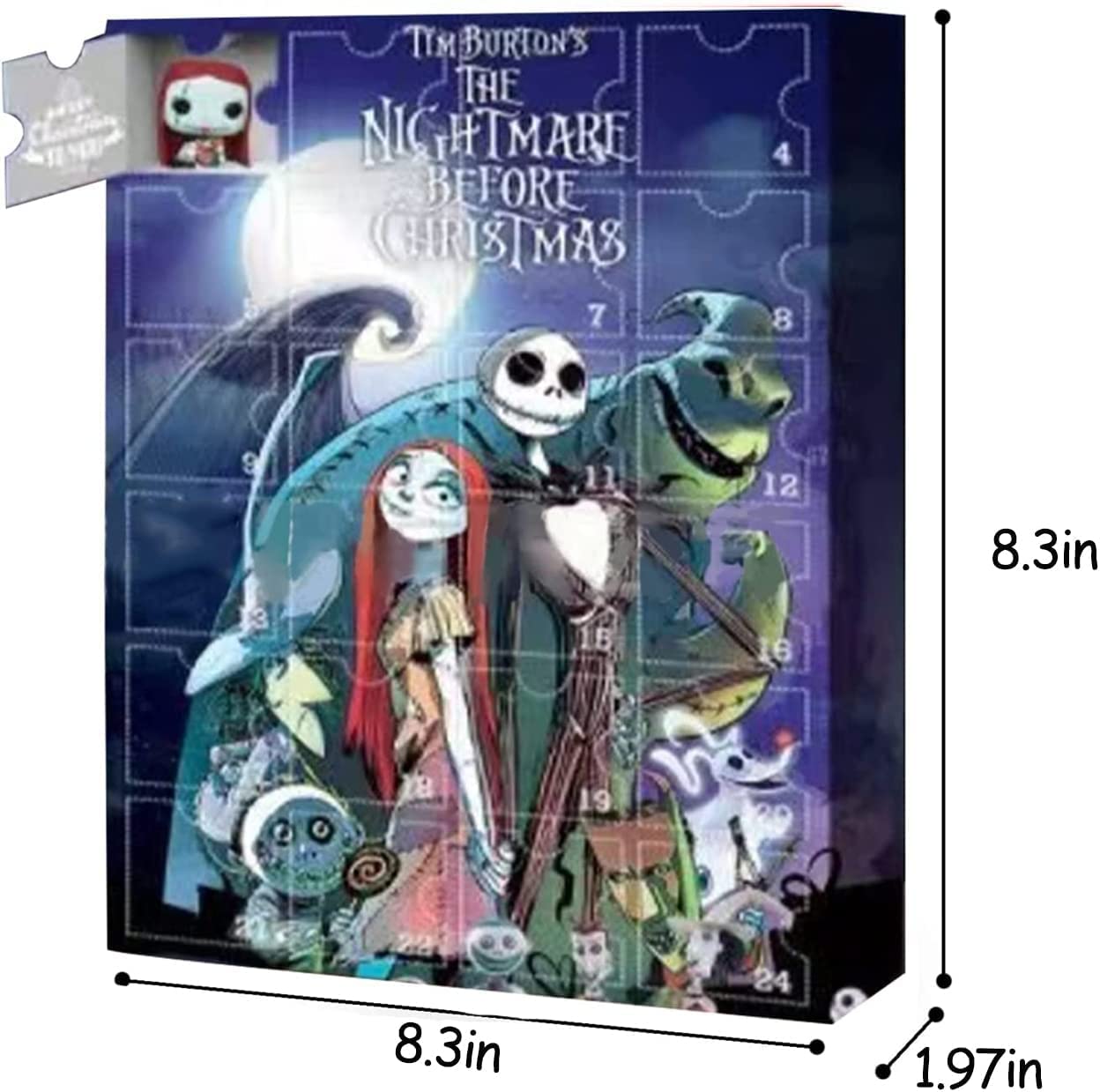 Halloween Advent Calendar 2024, Halloween Horror Figures Advent Calendar, 24Pcs Halloween Countdown Calendar with Surprise Toys, Scary Halloween Doll Collectible Figures Gift (B)