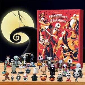 halloween advent calendar contains 24 gifts dolls, 2024 halloween thanksgiving horror figures advent calendar, christmas countdown calendar with collectible figures toys (a)