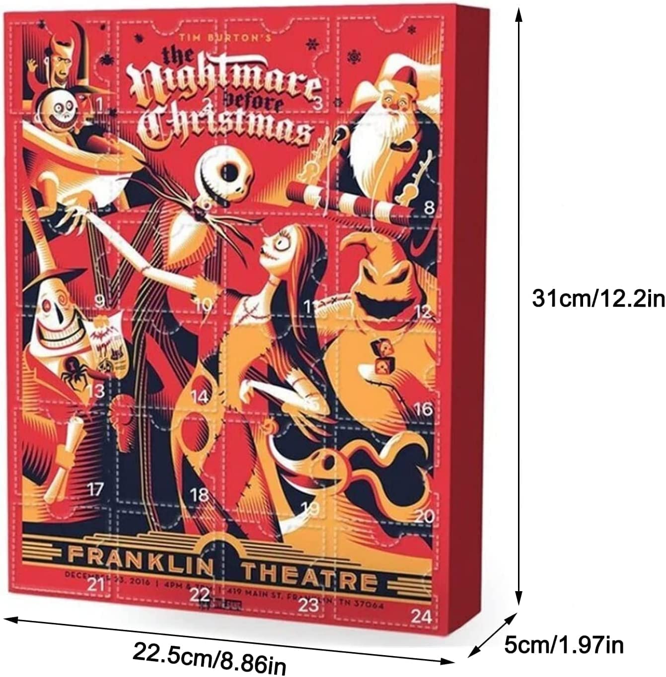 Halloween Advent Calendar Contains 24 Gifts Dolls, 2024 Halloween Thanksgiving Horror Figures Advent Calendar, Christmas Countdown Calendar with Collectible Figures Toys (A)