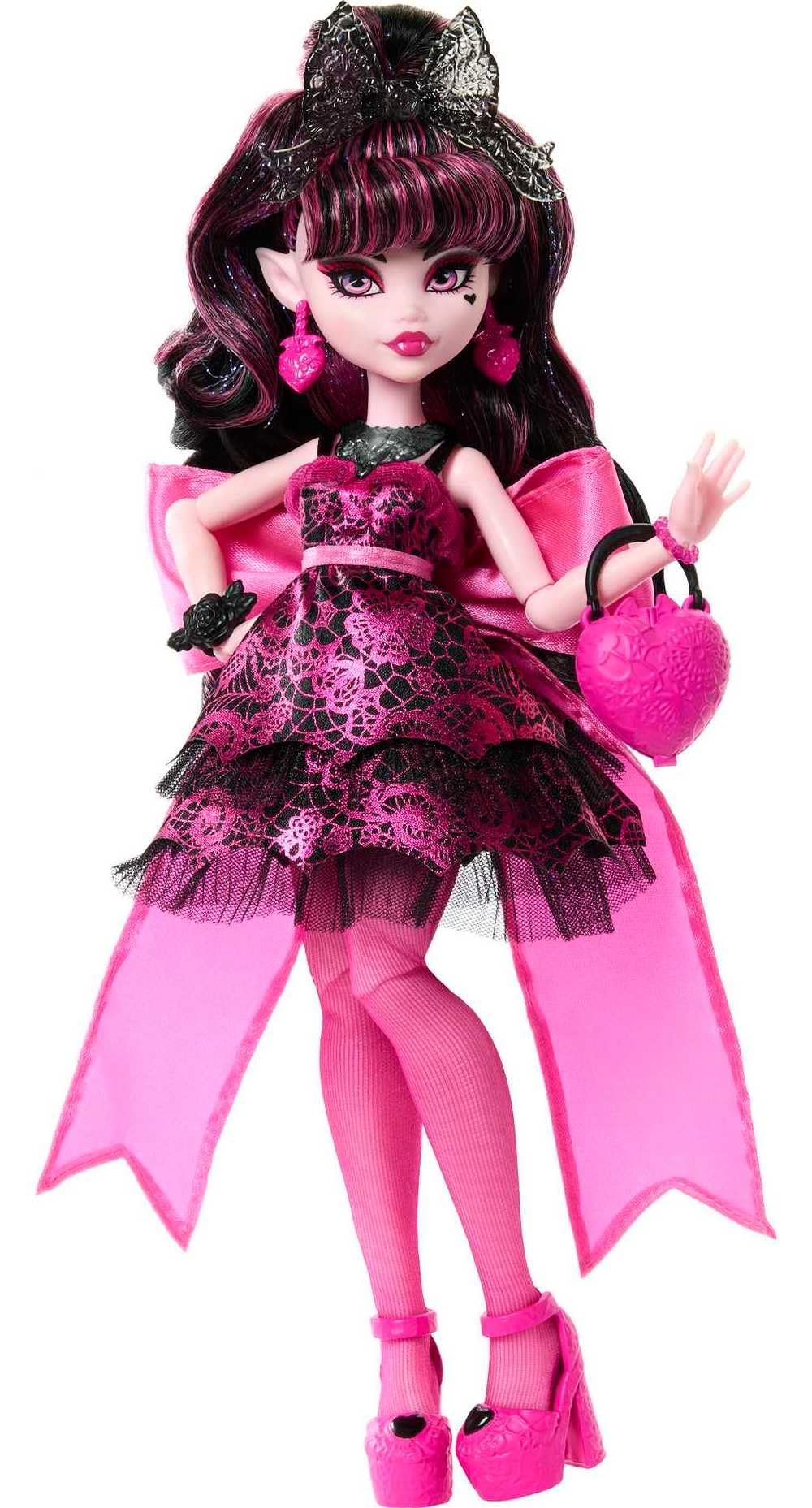 Monster High Monster Ball Doll, Draculaura in Party Dress with Themed Accessories Including Chocolate Fountain