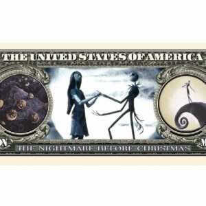 Nightmare Before Christmas Million Dollar Bill - Pack of 5 - Limited Edition Collectible Bill - Jack Skellington - Pumpkin King