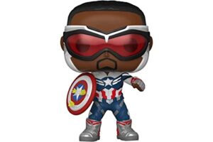 funko pop! marvel: year of the shield - captain america (sam wilson) with shield, amazon exclusive