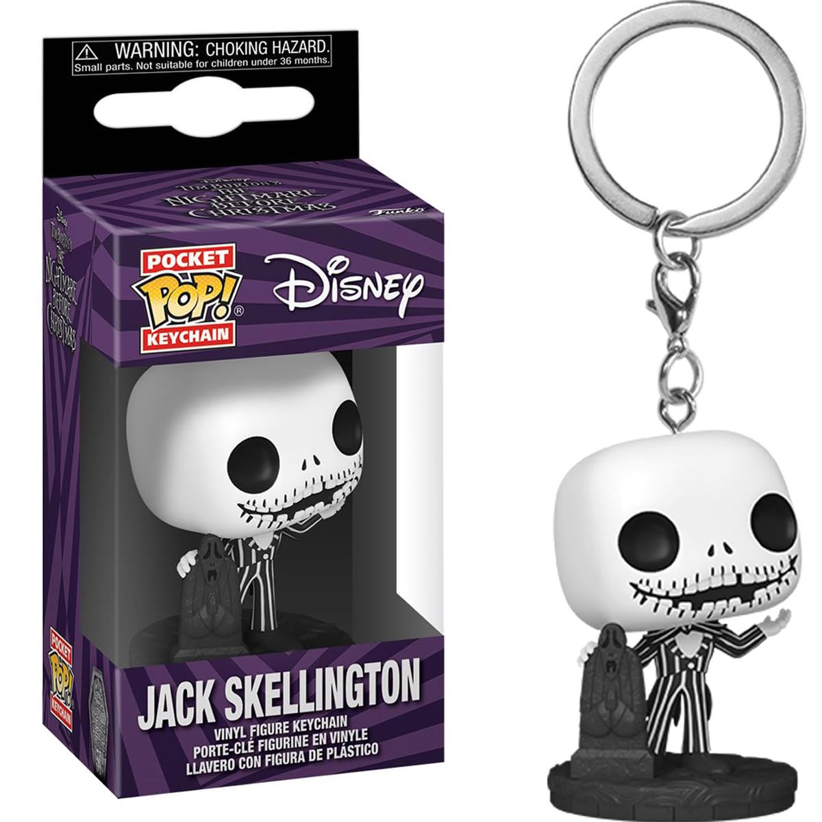 Snaketown Jack Figure Nightmare Before Christmas Pumkin Creature Skellington Pack Bundled with Disney Sally & Zero + NBX Fright icon Pop! Hanger 4 Items