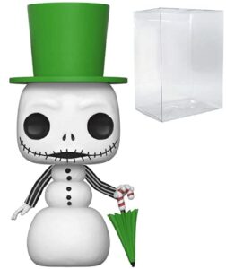 pop disney: the nightmare before christmas - snowman jack funko vinyl figure (bundled with compatible box protector case)