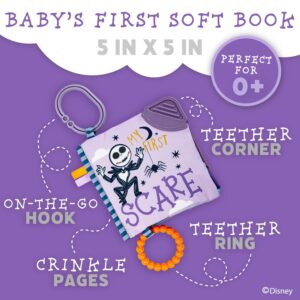 Kids Preferred Disney Nightmare Before Christmas My First Scare Jack Skellington Soft Book Baby Teething Crinkle Book with On-The-Go Clip, Crinkle Pages, and Teethers, Multicolor