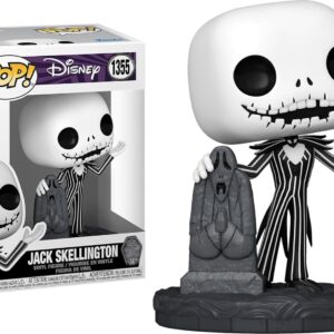 Jack's Nightmare Before Christmas Pop Figure Bundled with Jack Skellington Vinyl Exclusive + Hanger + Master Fright Gravestone + Blind Box Halloweentown Mini Bitty Pop! 4-Items