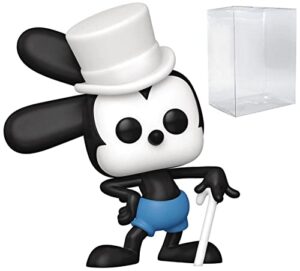 pop disney: disney 100 - oswald the lucky rabbit limited edition chase funko vinyl figure (bundled with compatible box protector case), multicolored, 3.75 inches