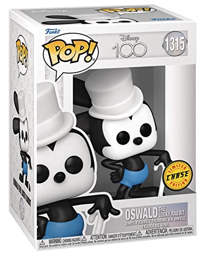 POP Disney: Disney 100 - Oswald The Lucky Rabbit Limited Edition Chase Funko Vinyl Figure (Bundled with Compatible Box Protector Case), Multicolored, 3.75 inches