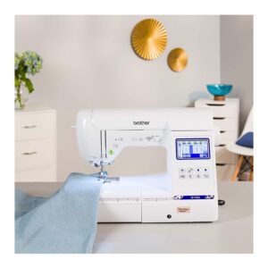 Brother SE1900 Sewing and Embroidery Machine, 138 Designs, 240 Built-in Stitches, Computerized, 5" x 7" Hoop Area, 3.2" LCD Touchscreen Display, 8 Included Feet