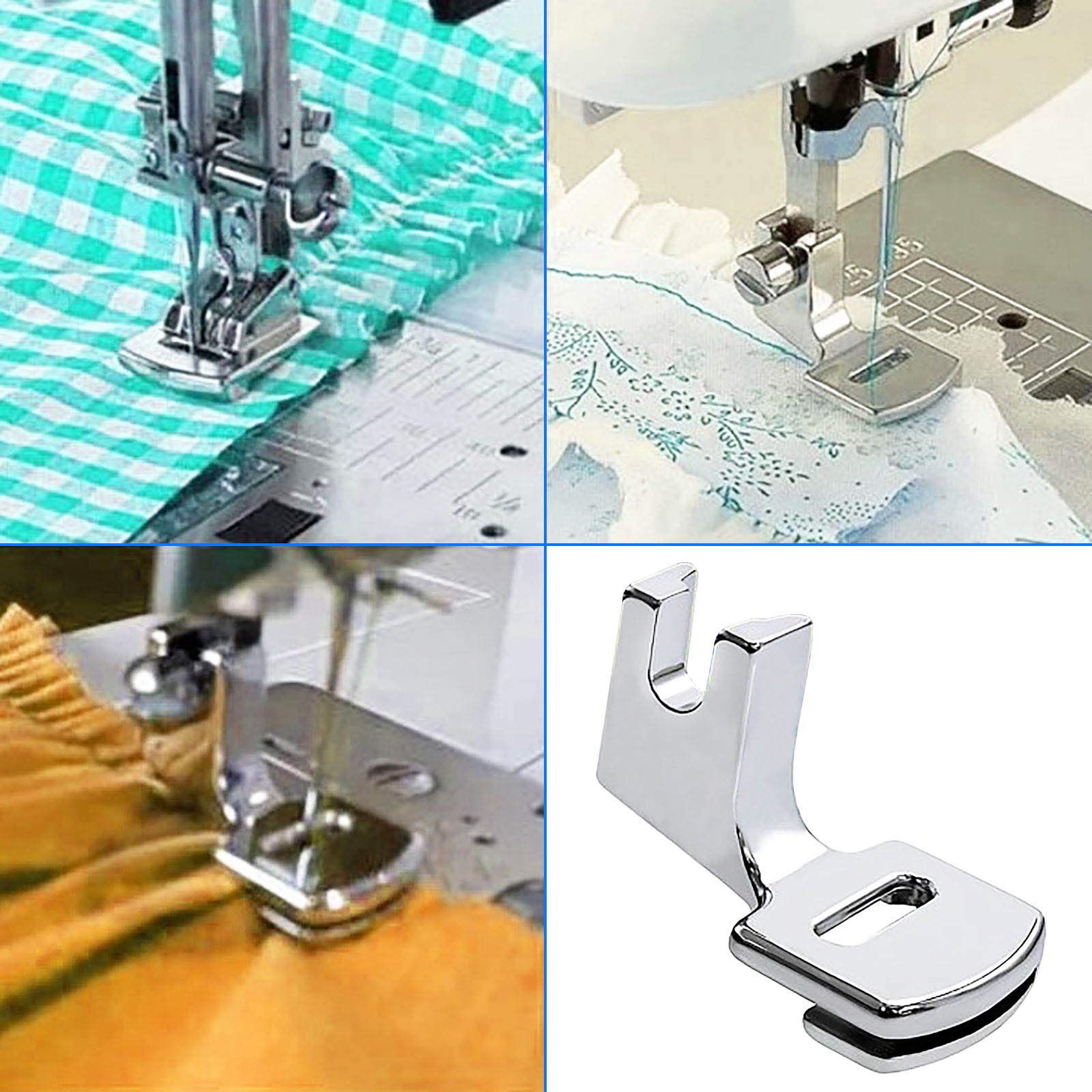 VANICE Gathering Shirring Foot Sewing Machine Presser Pressure Feet Foot Fits All Low Shank Singer, Brother, Janome, Babylock, Euro-Pro, Kenmore, White, Juki, New Home, Simplicity, Elna and More