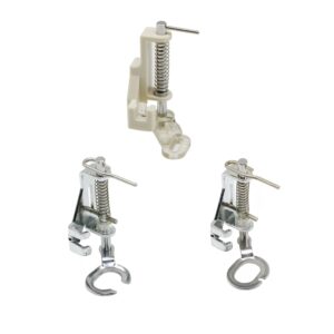 3pcs large metal darning/free motion sewing machine presser foot for all low shank brother singer babylock janome and more sewing machines - include close toe, open toe and quilting foot