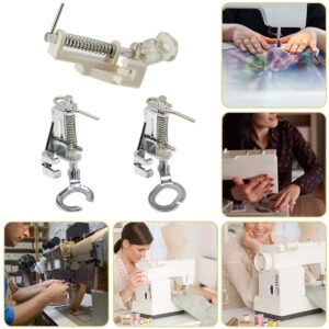 3pcs Large Metal Darning/Free Motion Sewing Machine Presser Foot for All Low Shank Brother Singer Babylock Janome and More Sewing Machines - Include Close Toe, Open Toe and Quilting Foot