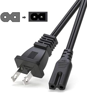 ul listed 10ft power cord for brother se400 se-270d xr1355 se600 se625 pe770 pe800 sm6500prw sq-9000 9700ld sewing machine 2 prong polarized power cord cable replacement