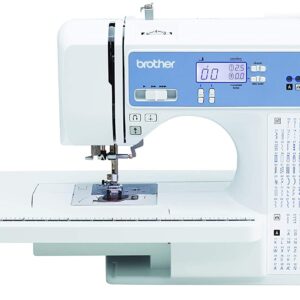 Brother XR9550 Sewing and Quilting Machine, Computerized, 165 Built-in Stitches, LCD Display, Wide Table, 8 Included Presser Feet - White