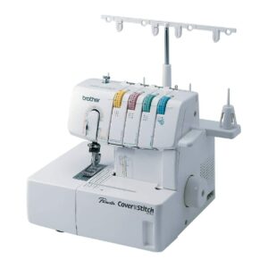 brother coverstitch serger, 2340cv, sturdy metal frame, 1,100 stitches per minute, trim trap, included snap-on presser feet