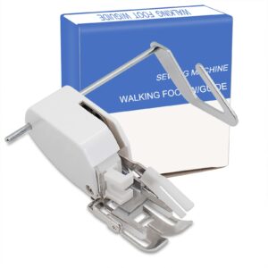 yeqin even feed walking foot #sa140 with guide for quilting and sewing | stitch through multiple layers and match prints | fits low shank sewing machines - brother, janome, singer, and more