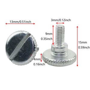 LUORNG 2pcs Sewing Machine Presser Foot Screws Feet Thumb Screws Bulk Clamp Plate Screws M3x15mm Stainless Steel Needle Clamp Set Screw for Home Sewing Machine