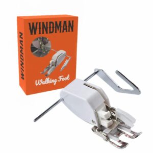 windman open toe walking foot w/guide for quilting and sewing stitch through multiple layers for brother singer janome sewing machines