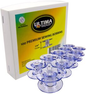 ultima premium sewing machine bobbins - style sa-156 bobbins for brother, singer, babylock, janome, kenmore & other sewing machines (100 bobbins)