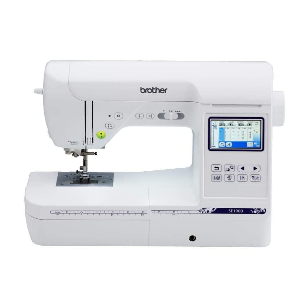 Brother SE1900 Sewing and Embroidery Machine Bundle with 1100 Yards Trilobal Polyester Embroidery Machine Thread (24 Colors) (2 Items)