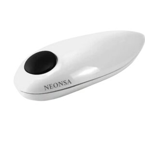 neonsa electric can opener, electric can opener for seniors, automatic electric can opener,open your cans with a simple push of button,white electric can opener,can opener electric (white)