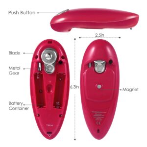 Electric Can Opener, Battery Operated Electric Can Openers for Kitchen, One Touch Automatic Can Opener Smooth Edge, Best Choice Can Opener Electric for Seniors with Arthritis, Kids, Cooks, Housewives