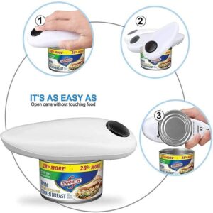 Electric Can Opener,One-touch Automatic Can Opener Smooth Edge Food-Safe, Kitchen Gadget Gift for Chef, Women, and Senior with Arthritis