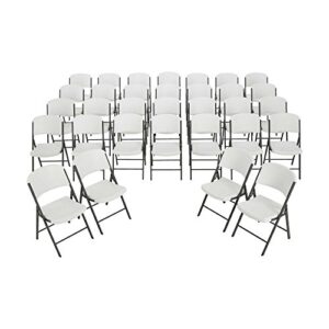 lifetime folding chairs 2802 white granite color plastic 32 pack durable quality