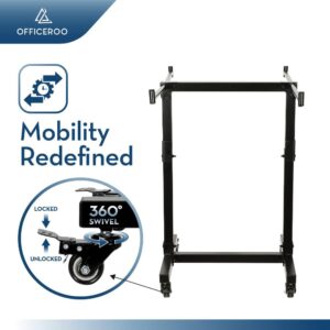 Folding Chair Rack Storage Cart - Holds 14 Chairs (Not Included), Organize and Transport Chairs, Sturdy & Portable Space-Saving Chair Dolly, with 4 Lockable Wheels