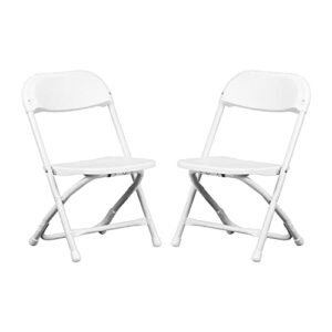 flash furniture 2 pack kids white plastic folding chair