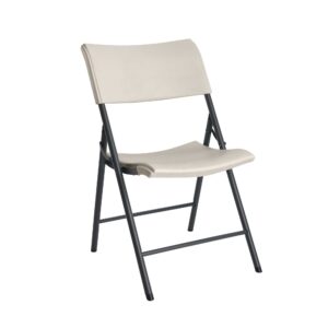 lifetime 880142 ultimate comfort folding chair, almond, 23 x 19.6 x 32-inch