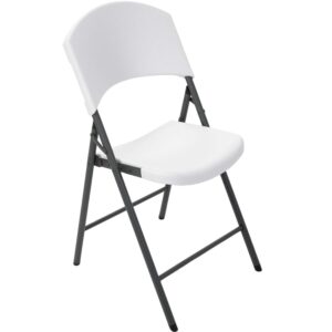 lifetime products contoured folding chair, white