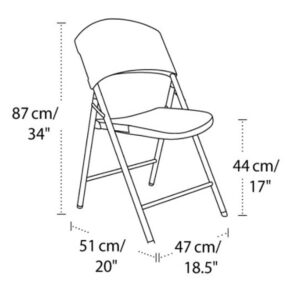 Lifetime Products Contoured Folding Chair, White