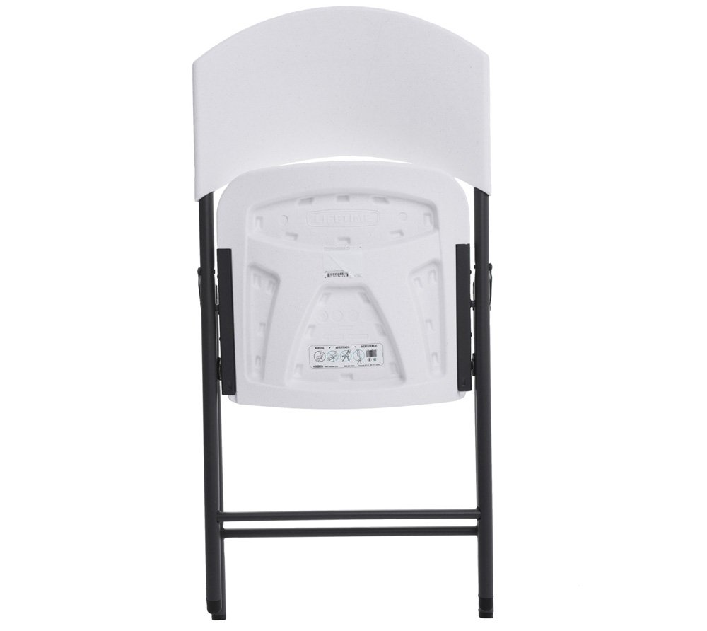 Lifetime Products Contoured Folding Chair, White