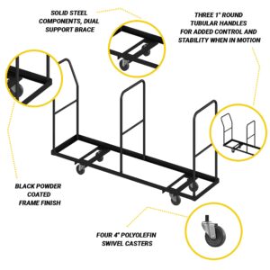 UPGORILO Vertical Storage Folding Chair Dolly for Metal Folding Chairs - 35 Chair Capacity