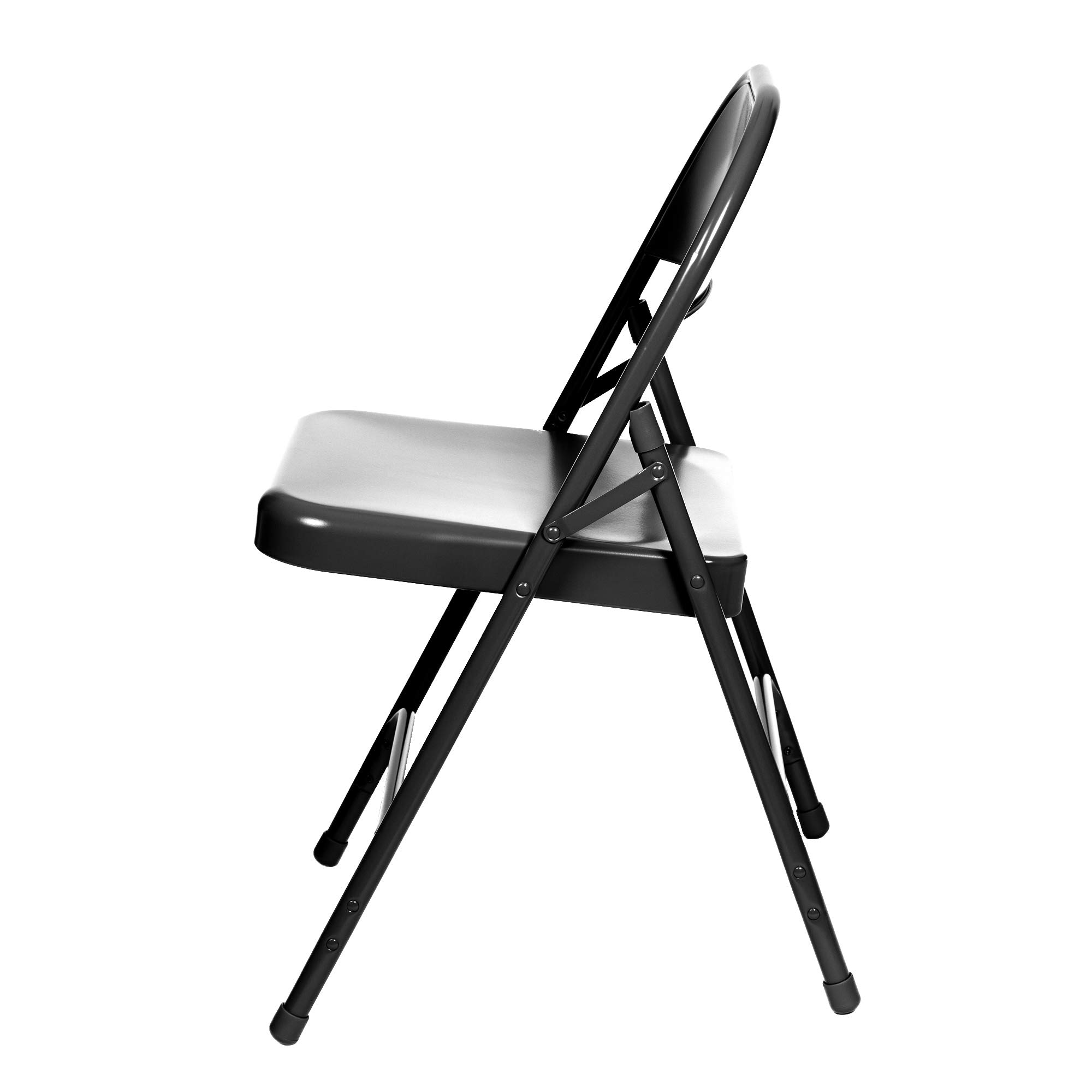 OEF Furnishings (4 Pack), Black Heavy Duty Steel Folding Chair