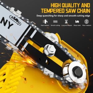 Mini chainsaw for DeWalt 20V battery: cordless electric chain saw - handheld 6 inch pruning tool（no battery）