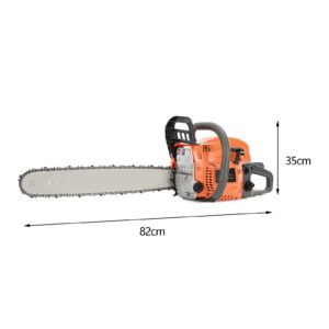 Gas Chainsaw 58CC Power Chain Saw 20 Inch Guide Board Chain Saws Handheld Cordless Petrol Chain Saws for Trees Gas Powered Farm, Ranch & Garden Tools (Orange)