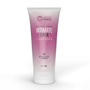 pretty privates intimate skin cream intimate and sensitive areas - natural dark spot corrector for private parts, underarm, elbow, knees - kojic acid + niacinamide + arbutin (2oz)