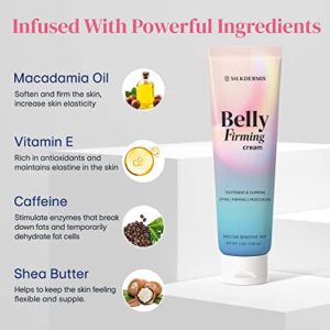 SILKDERMIS B Flat Belly Firming Cream - Skin Tightening & Cellulite Cream for Stomach, Thighs & Butt, Moisturizing Firming Lotion with Powerful Natural Ingredients , 120 ML