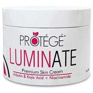 protege skin cream - luminate - brightening cream for face, body, and intimate parts - great for underarm, thigh, bikini area dark spot fade cream - cream for all skin types (2oz)