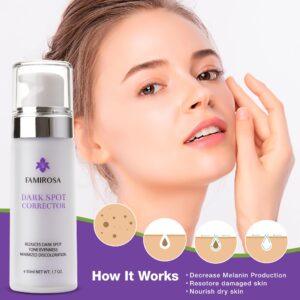 Farmirosa Dark Spot Remover Serum for Face and Body, 50ml, with Kojic Acid, Hyaluronic Acid, and 4-Butylresorcinol