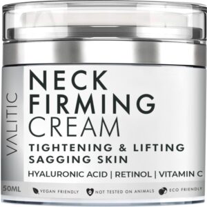 valitic neck cream for tightening and firming - hyaluronic acid, retinol, and vitamin c - anti aging tightening & lifting sagging skin day and night cream